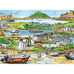 Ravensburger Escape to Cornwall 500 Piece Jigsaw Puzzles for Adults and Kids Age 10 and Up - Beach & Countryside