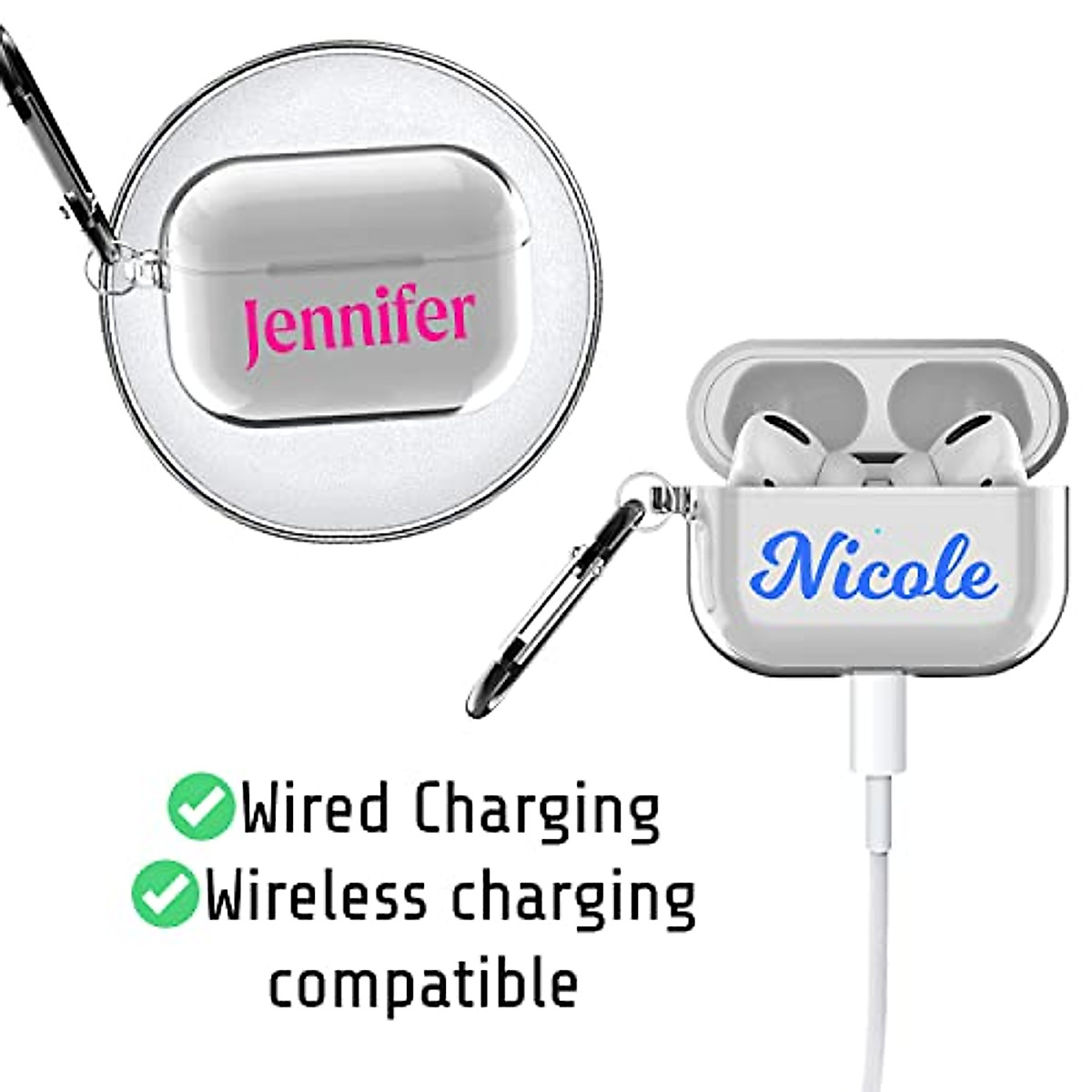 MARBLEFY Customized AirPods Pro case with Keychain