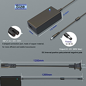 HY1C 24V Power Supply for Logitech G920 G29 G25 G27 G923 G940 Driving Force GT Racing Wheel APD DA-42H24,190211-0010,190211A030,534-000688,AD10110LF,ADP-18Ll Power Cord AC/DC Adapter Charger Cable
