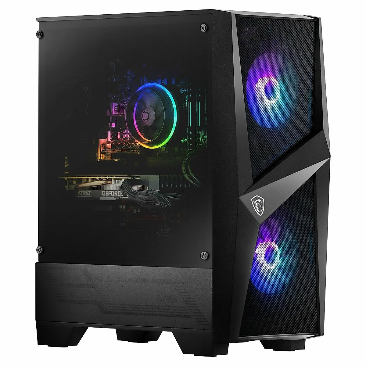 MSI Codex R Gaming Desktop, 13th Gen Intel 10-Core i5-13400F, GeForce RTX 4060 8GB, 16GB DDR5, 1TB PCIe SSD + 1TB HDD, WiFi 6E, Bluetooth, RJ45, USB-C, HDMI/DP, Keyboard & Mouse, PDG HDMI, Win 11 Pro