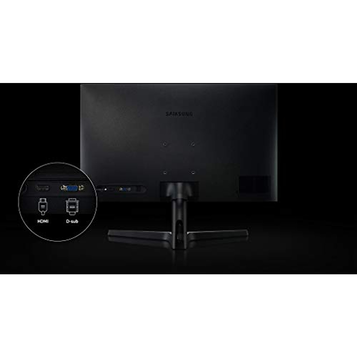 SAMSUNG 24" FHD Monitor with Bezel-LESS Design - LS24R350FHNXZA, Dark Blue Gray