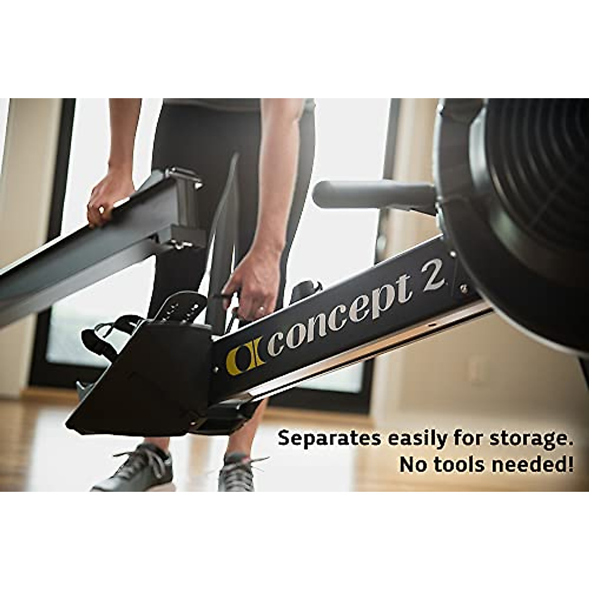 Concept2 RowErg Indoor Rowing Machine - PM5 Monitor, Device Holder, Adjustable Air Resistance, Easy Storage