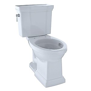 TOTO CST404CEFG#01 Promenade II Two-Piece Elongated 1.28 GPF Universal Height Toilet with CeFiONtect, Cotton