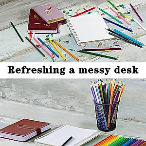 Gwybkq Pencil Holder 6 Packs for Desk Mesh Pen Cups Metal Pencil Holder Desk Organizers and Storage