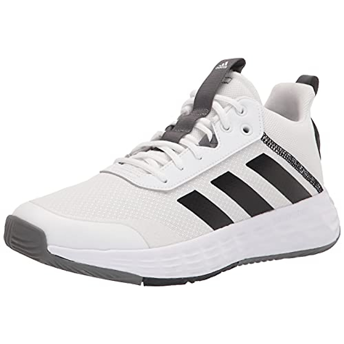 adidas Men's Own The Game 2.0 Basketball Shoe, White/Black/Grey, 9