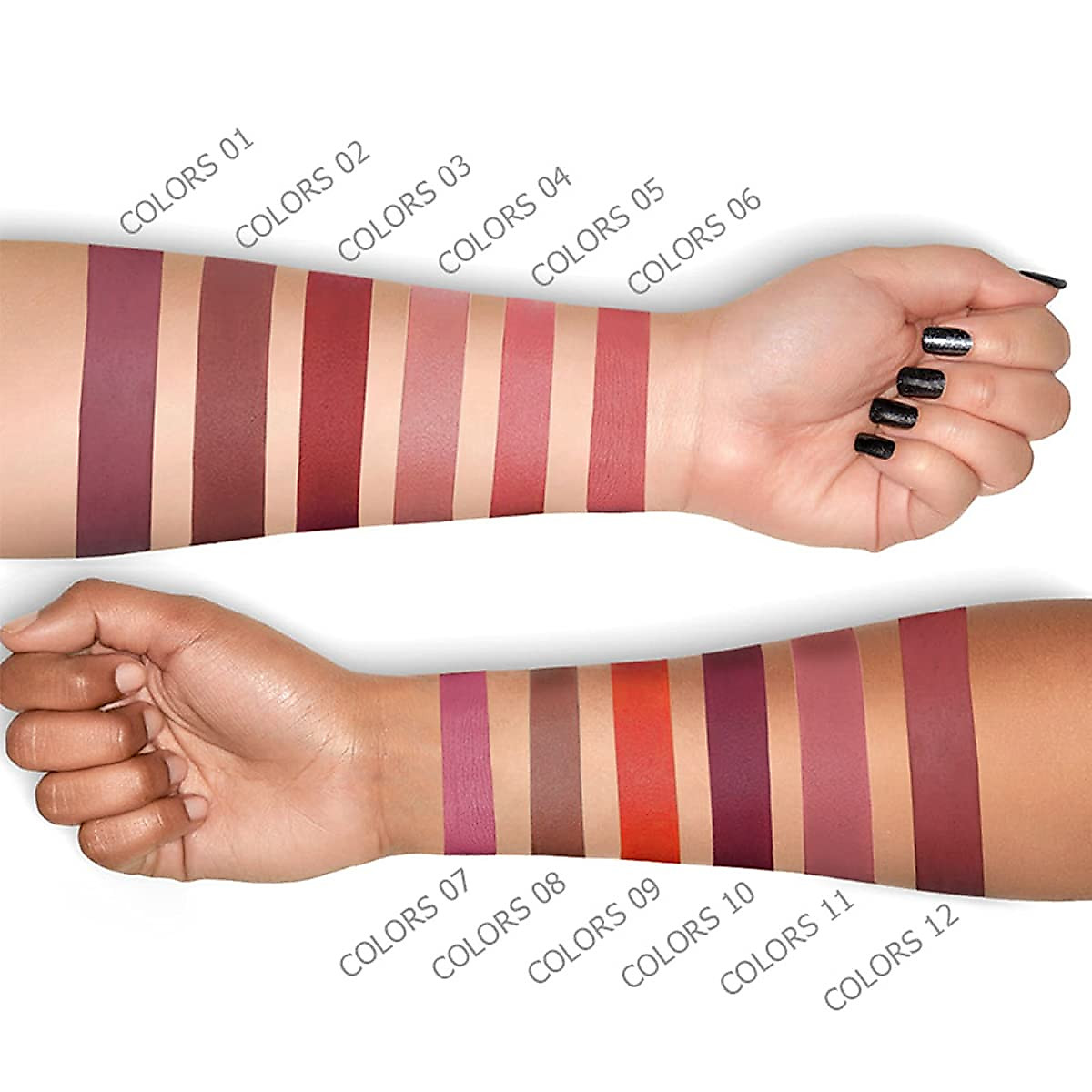 Matte Liquid Lipstick set Waterproof Long Lasting Non-Stick Cup Liquid Lipgloss Velvety Liquid Lipstick Kiss-proof Durable Nude Lip Gloss (12PCS)