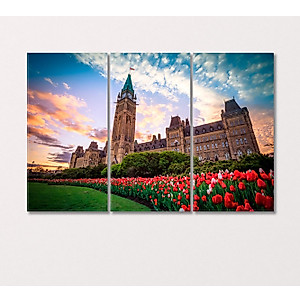 Parliament Building of Canada Canvas Print 3 Panels / 36x24 inches