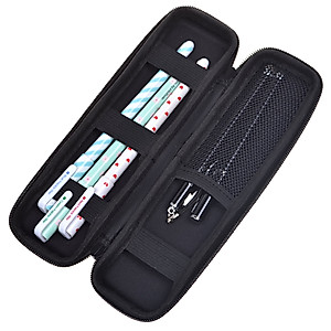 Cosmos Black Color EVA Hard Shell Stylus Pen Pencil Case Holder Compatible with Apple Pencil, Wacom Stylus Executive Fountain Pen, Ballpoint Pen, Stylus Touch Pen