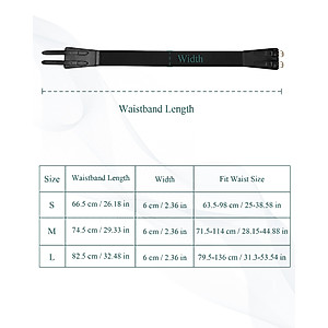 Kajeer Elastic Wide Waist Belt Women - Vintage Cinch Belts Women Wide Stretchy Belt for Dresses(M,Black)