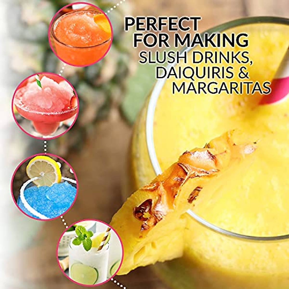 Nostalgia 128-Ounce Margarita Maker & Slushie Machine, Makes One Gallon Frozen Drinks, Stainless Steel Flow Spout and Carry Handle, Creamy Texture, Double Insulated, Easy Clean, 1 gallon, Aqua