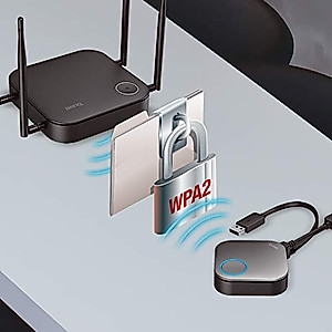 BenQ InstaShow S Wireless Screen Mirroring System,WDC20, 4-way Split-Screen, IFP Touch Back, 128-bit Encryption, includes 2 HDMI Transmitters & Holder, No App Needed, Supports Miracast and Airplay