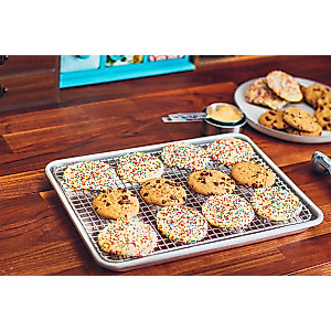 Baking Sheet With Rack - Simple And Easy To Use Baking Rack For Oven Cooking - High Grade Aluminum Baking Sheet With Wire Rack Set
