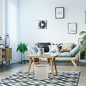 Ipetboom Sorting Trash Can Double Compartment Trash Can Bathroom Trash Can 2 Compartment Rubbish Can Outdoor Trash Can Bins Bathroom Garbage Can Plastic Office Cupboard White Ultra Thin