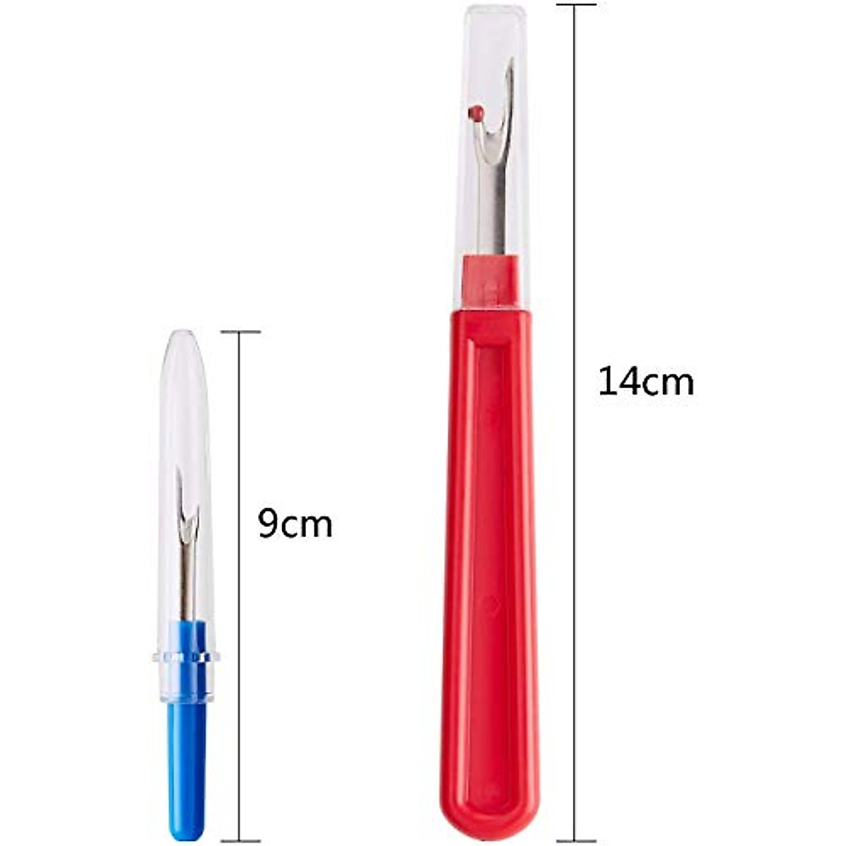 Seam Ripper and Thread Remover Kit,2 Big and 2 Small Sewing Stitch Thread Unpicker and 1 Sewing Trimming Scissor Nipper Tool for Thread Remove(Multi-Color)