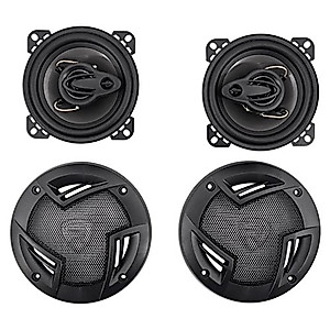 Pair Rockville RV4.3A 4" 3-Way Car Speakers 500 Watts / 70w RMS CEA Rated Total