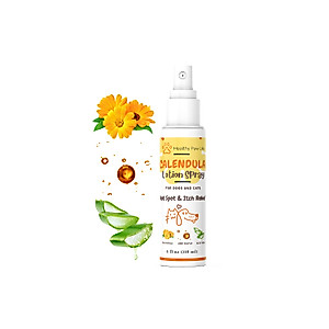 Healthy Paw Life Calendula Spray for Dogs, Cats, Horses – Hot Spot and Itch Relief Spray for Irritated and Dry Skin, Dermatitis and Allergies (4 fl oz)