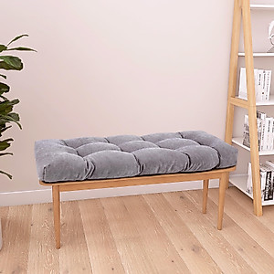 sutailocus Bench Cushion Bench Cushions for Indoor Furniture,Non-Slip Tufted Outdoor Bench Cushion,Window Seat Cushions Indoor,for Piano/Patio Bench,Memory Foam(Custom Size)