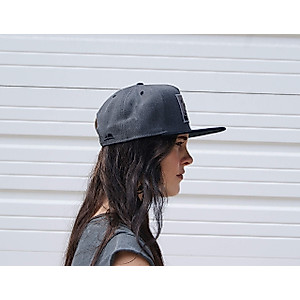 Strange Cargo Tees California State Flag Dark Grey and Black Flat Brim Baseball Cap Hat Snapback