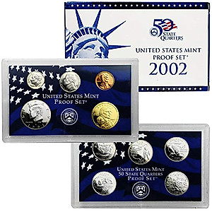 2002 S Proof Set 10 Coin Set OGP Original Government Proof