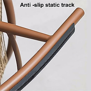 JHKZUDG Outdoor PE Gel Rope Rocking Chair, Patio PE Rope Rocker Chair with High-Back & Metal Frame, All-Weather Rocking Lawn Furniture, for Garden Backyard Porch