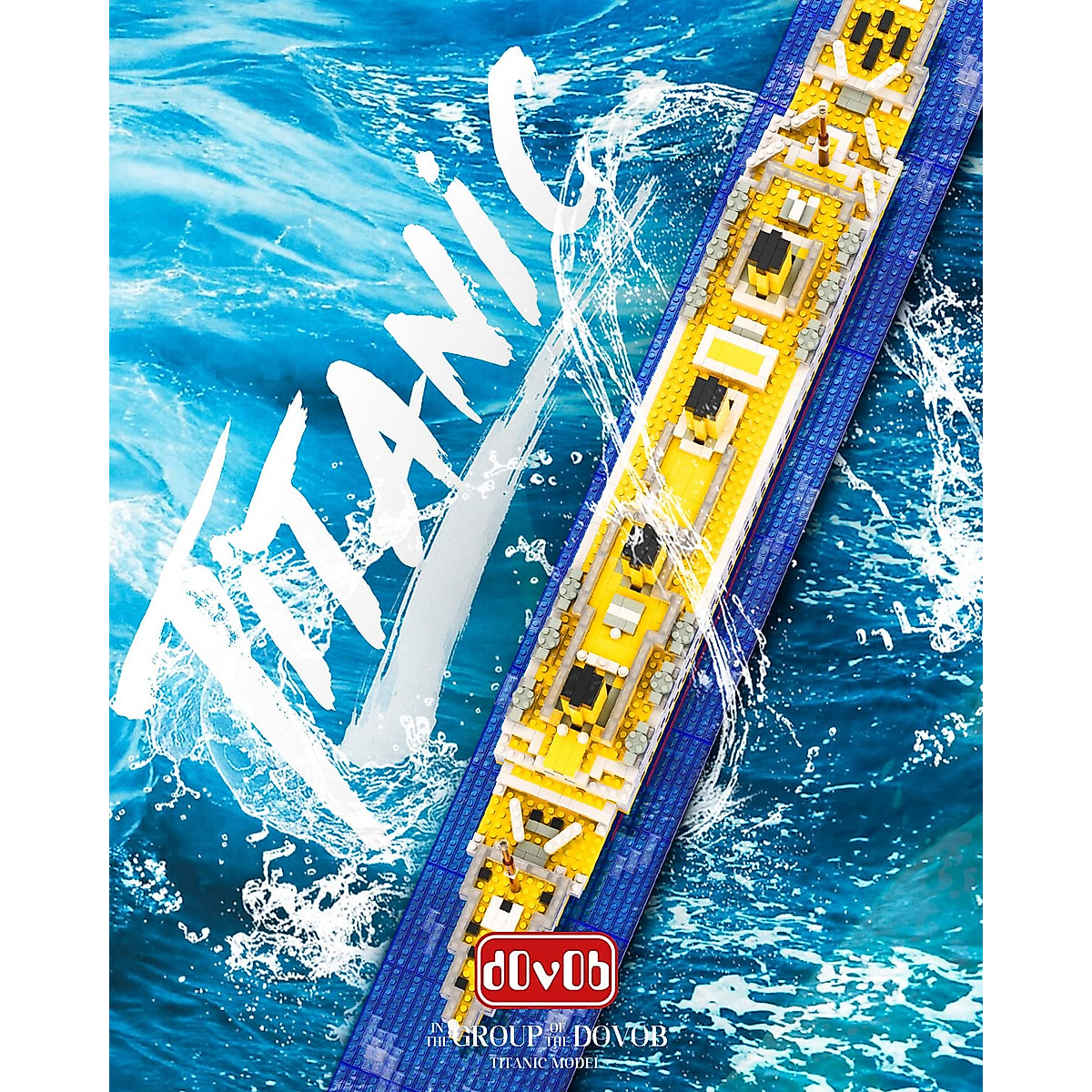 dOvOb Micro Mini Blocks Titanic Model Building Set with 2 Figure, 1872 Piece Mini Bricks Toy, Gift for Adults and Kids