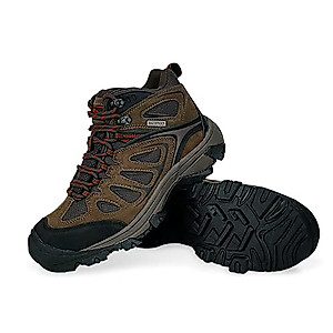 Nord Trail Mt. Logan II Hiking Boots Men - Brown Suede Waterproof Shoes - 8.5
