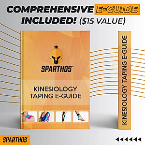 Sparthos Kinesiology Tape [Wild Pink - 16.4ft Uncut Roll] x Ice Packs for Injuries [Size Medium + Cover]