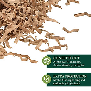 Arcadia Garden Products Confetti Cut Kraft Paper Shred Filler, Recyclable Packing for Packaging, Shipping, Moving, Cushioning, Gift Baskets, Gift Wrapping, Holidays, and Crafts, 2 lb