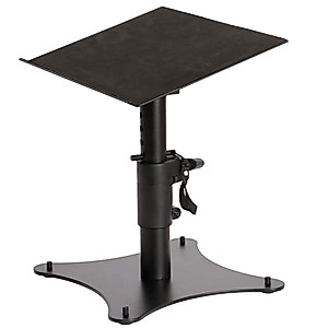On-Stage SMS4500-P Clamp-On Studio Monitor Speaker Stands: Height-adjustable (9"-12.5"), locking pin for security, steel construction, nonslip rubber feet. Table/desk use, black finish. Pair.