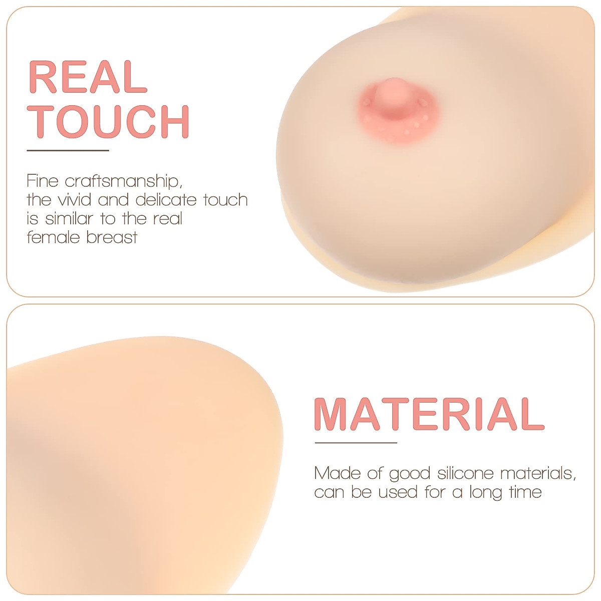 iplusmile Human Female Silicone Breast Silicone Women Breast Model Lactagogue Breastfeeding Educational Tool for Lactation Teaching Nursing Trainning (22x13x10cm)