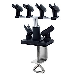 Master Airbrush Universal Clamp-On 6-Airbrush Holder - Airbrush Accessories & Supplies for Garage or Workspace
