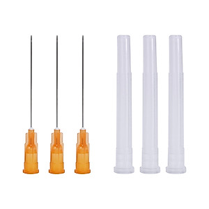 Generic 100 Pack Sterile Disposable Injection Needle with Cap for Scientific and Industrial Dispensing Needle Accessories (25G X 1.5in)