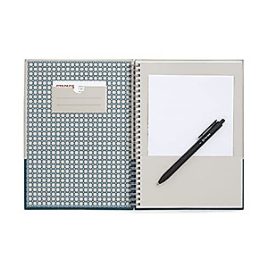 TRU RED 24383525 Medium Hard Cover Ruled Notebook, Gray/Teal