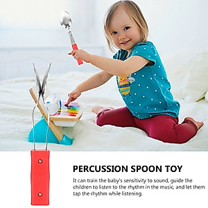 5pcs Spoon Castanets Funny Percussion Toy Kid Performance Instrument Music Education Toys Percussion Playthings Musical Instrument Musical Education Toy Music Toy Kid Musical Spoon