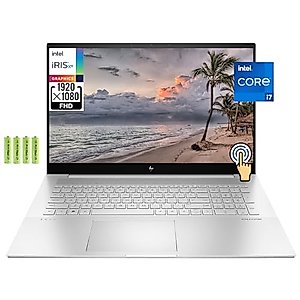 HP Envy 17 17.3" FHD Touchscreen Business Laptop[Windows 11 Pro], Intel 12-Core i7-1260P, 32GB DDRR4 RAM, 1TB PCIe SSD, Iris Xe Graphic, Backlit KB, Numeric Keypad, BT 5.3, Fast Charge, w/Battery