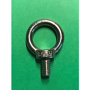 US STAINLESS 4 Pieces Stainless Steel 316 5/16" Lifting Eye Bolt 5/16" UNC Marine Grade Pitch of 18