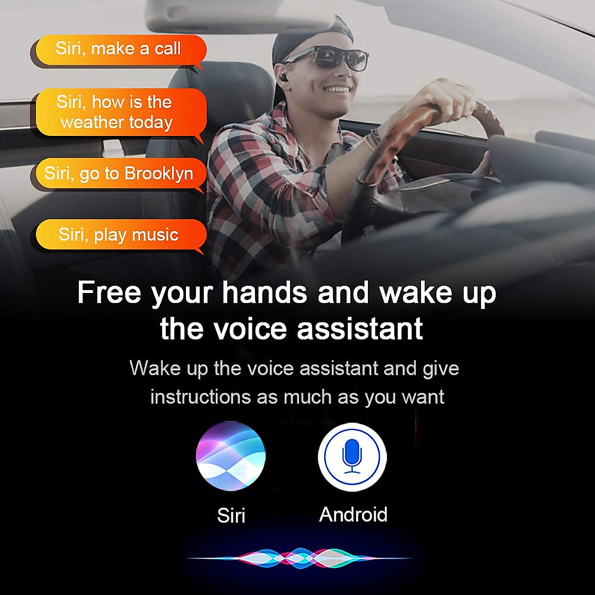 SLuB Wireless Earbuds, Bluetooth 5.0 Wireless Automatic Pairing Earphones,TWS Left and Right Separation Earbuds, Remaining Power Display (with Charging Box)（Black）