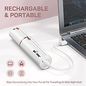 Facial Hair Removal for Women(Newest), Electric Painless Facial Hair Remover, Hair Removal Device for Face, Lip, Chin with 2 x Replacement Heads