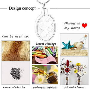 zeqingjw Cremation Jewelry Urn Necklace for Ashes Pendants Butterfly with Flower Memorial Funeral Keepsake Jewelry for Ashes (Gold)