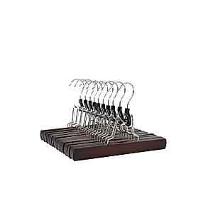 Amazon Basics Wooden Pants Hangers - Cherry, 10-Pack