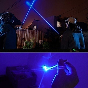 SRDHIN High Power Blue Tactical Flashlight, LED Light, Battery Powered, Adjustable, Suitable for Outdoor Activities