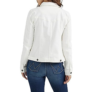 Wrangler Authentics Women's Stretch Denim Jacket, Off-White, Large
