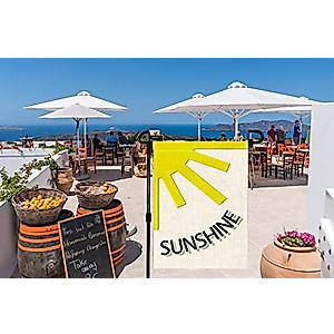 Summer Garden Flags, 18" X 12" Linen Double-sided Printing Summer Sunflowers Courtyard Decoration Flag, Small Garden Flag is Suitable for Outdoor Courtyard and Home Holiday Decoration