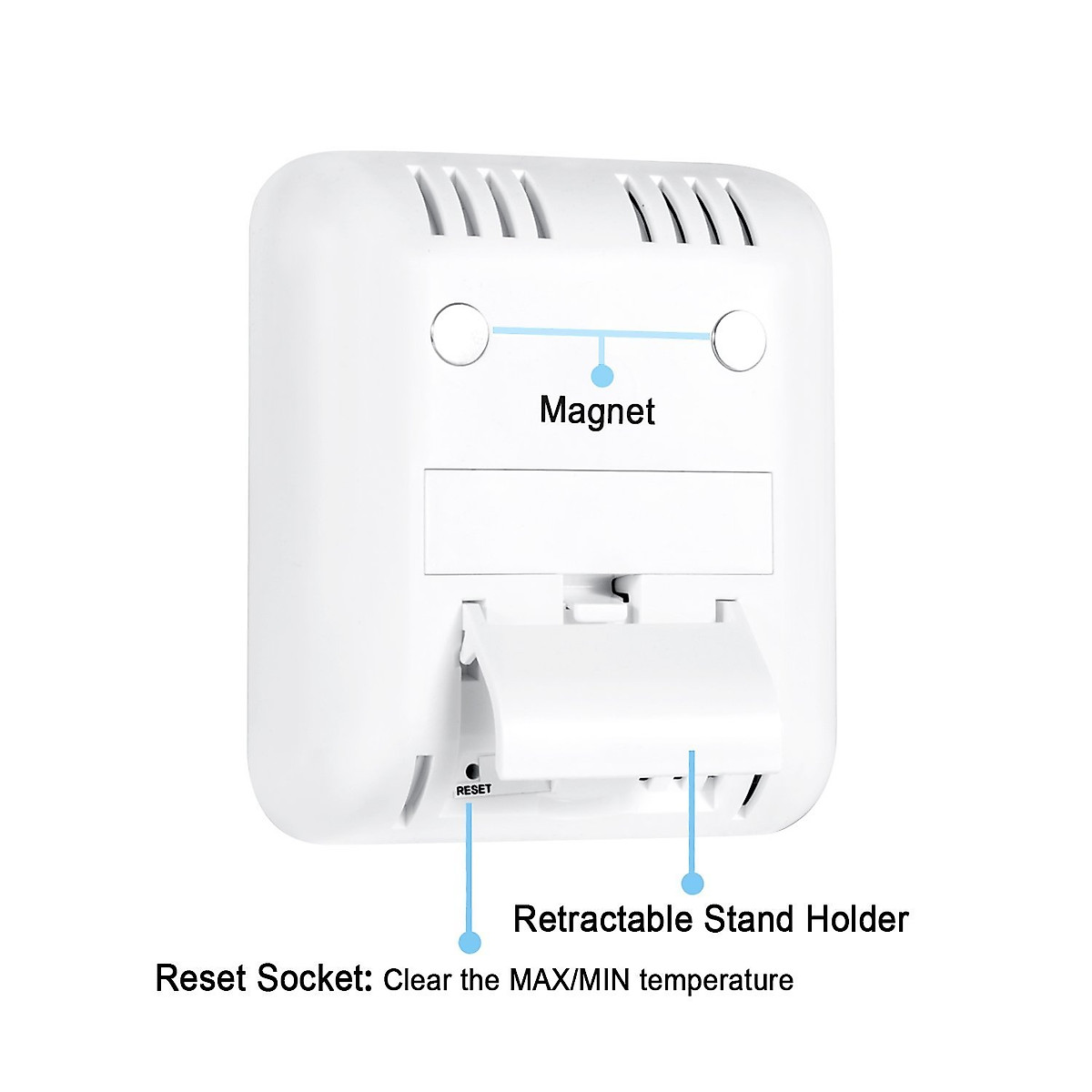 SoeKoa Digital Thermometer Indoor Hygrometer Humidity Meter Room Temperature Monitor Large LCD Display Max/Min Records for Home Car Office