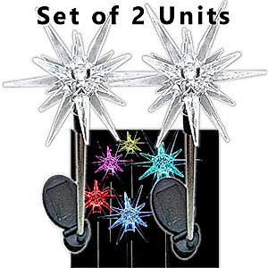 Solaration 1011-2 Sparkling Solar Star Lights Garden Stake (Set of 2)