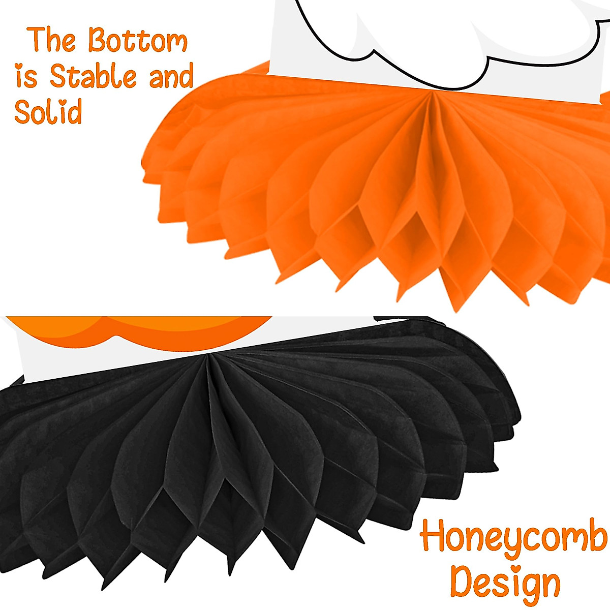 Halloween Baby Shower Honeycomb Centerpieces 14Pcs A Baby is Brewing Baby Shower Decorations Halloween Ghost Pumpkin Table Centerpieces for Gender Reveal Party Supplies