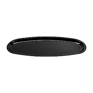 G.E.T. OP-2410-BK Black 24" x 10.25", Oval Platter, Break Resistant Dishwasher Safe Melamine Plastic, Black