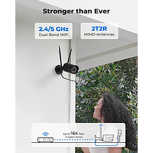 Reolink Wireless Security Camera System with 2TB Hard Drive, 8 Channel NVR with 4 pcs 4MP Outdoor Camera, Night Vision, Motion Detection