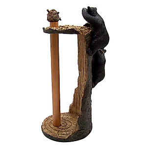 Black Bears Climbing a Tree Paper Towel Holder, 15 1/2 Inches