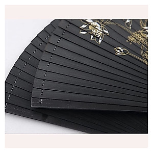 Folding Hand Fan Folding Fan Handheld Folded Fan Hand Fan Bamboo Folding Fan Chinese Style Female Handmade Japanese Ancient Style Fan Portable Foldable Fan Hand Held Fans (Color : C, Size : 32CM)